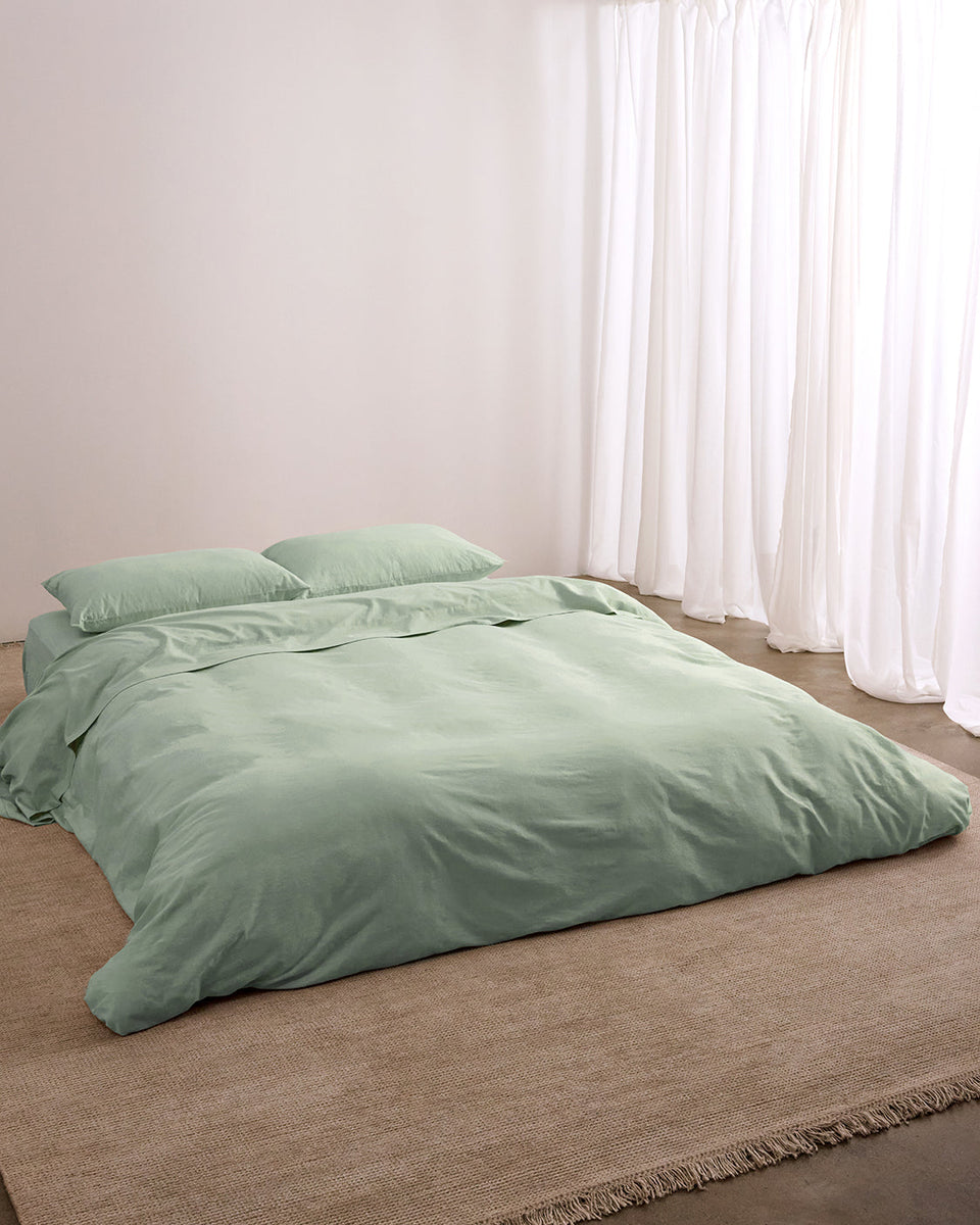 Hommey Bedding - 100% Organic Cotton Quilt Cover - Wasabi